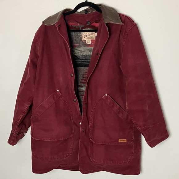 Woolrich | Jackets & Coats | Vintage Woolrich Maroon Barn Jacket ...